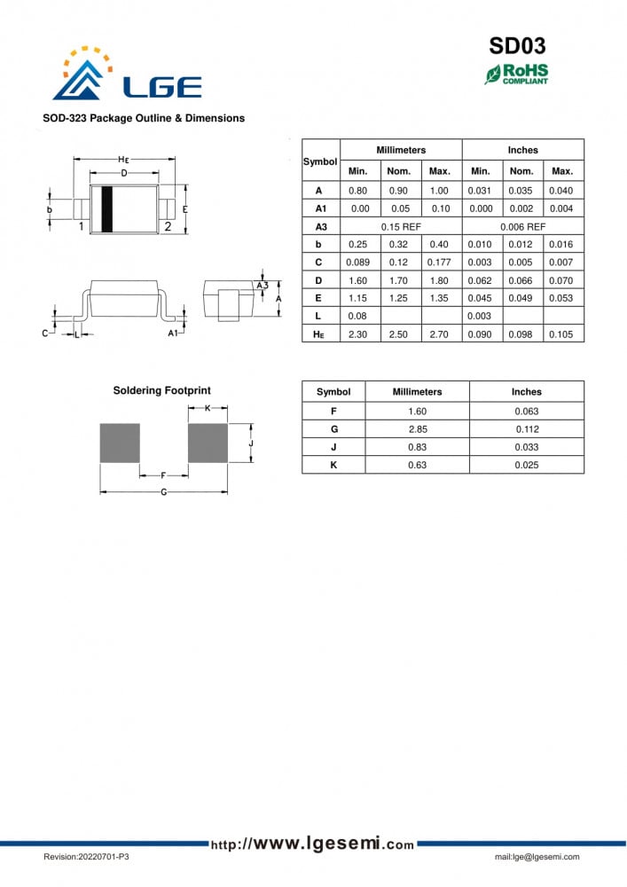 LGE SD03 datasheet page 3