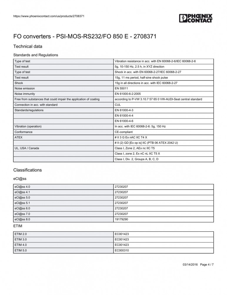 PSI-MOS-RS232/FO 850 E technical document page 4