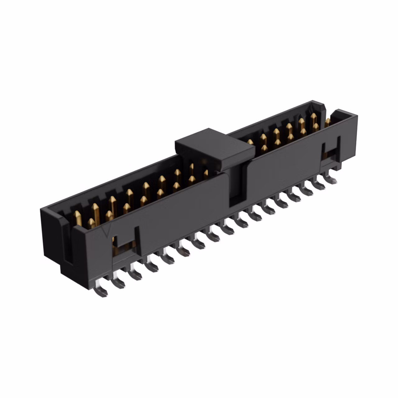 2.00mm Pitch, Milli-Grid PCB Header, Dual Row, Vertical, Surface Mount, Shrouded, 34 Circuits, 0.05µm Gold (Au) Plating, Dual Side Slots, Dual Friction Locks, Center Polarization, with Cap, Tape and Reel for sale