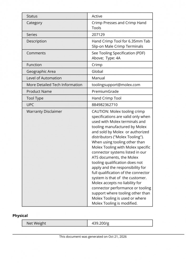 Molex 638238300 tooling document page 2