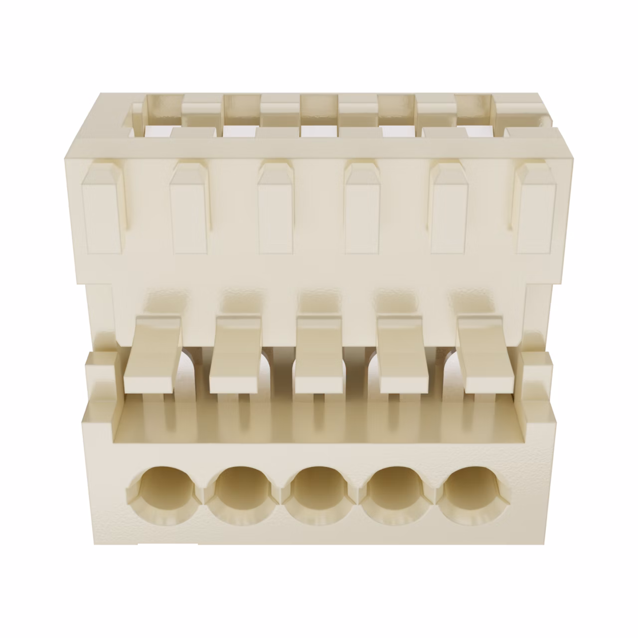 Appli-Mate RAST 2.5 Connector, 2.50mm Pitch, Female, 5 Circuits, No Position Keys Removed, 1 Closed and 1 Open Endwall, Tin Plating for sale