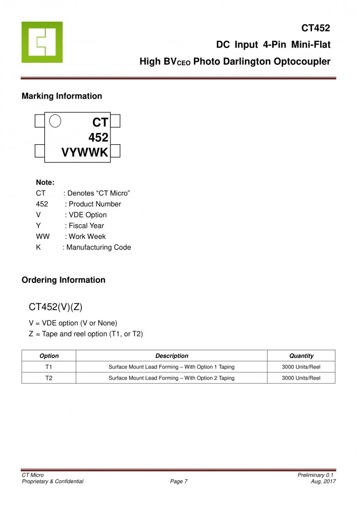 CT452(T1) datasheet page 7