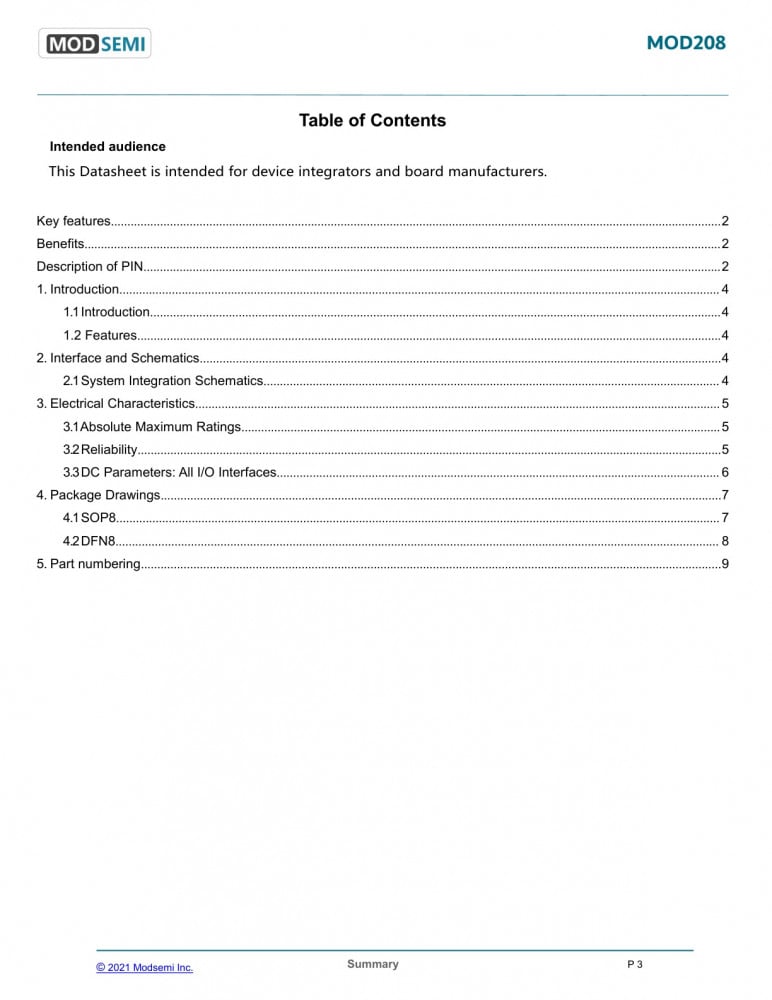 MOD208 datasheet page 4
