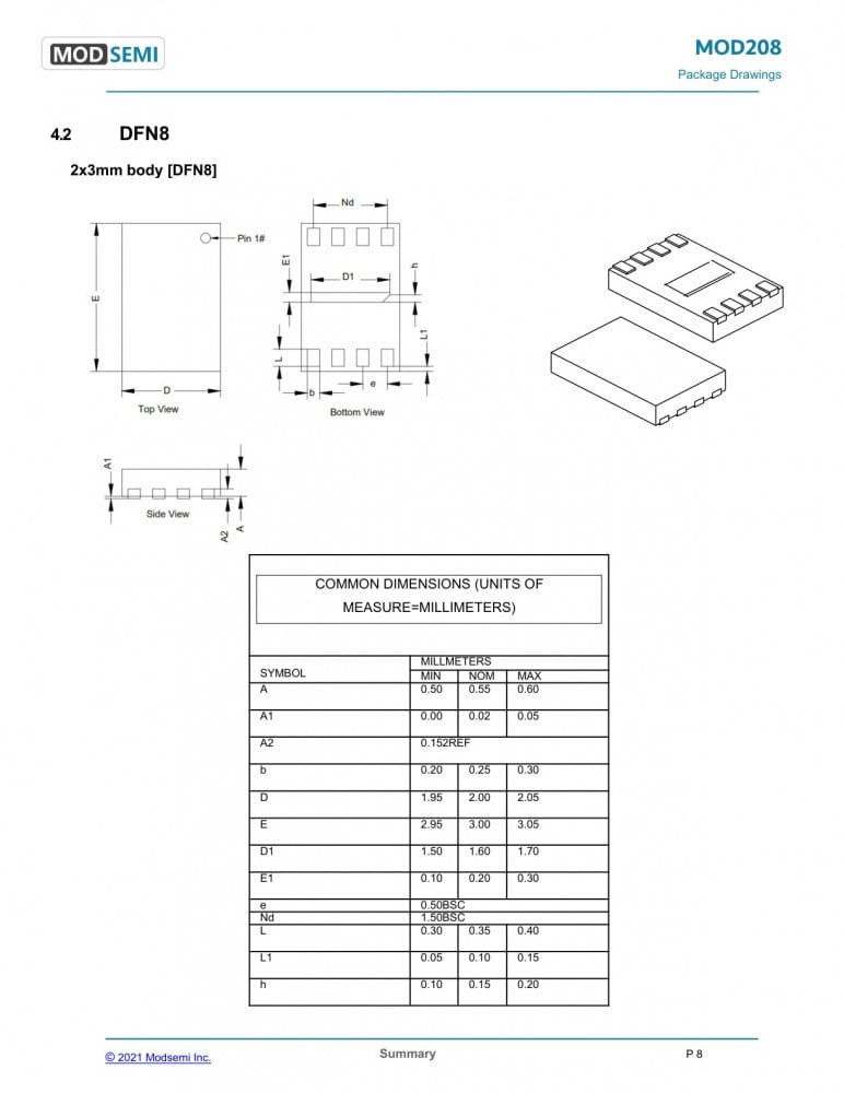 MOD208 datasheet page 9