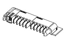 5.50mm Pitch EXTreme Ten60Power Right-Angle Power Blade, 2 DC Power Circuits, Standard Solder Tail