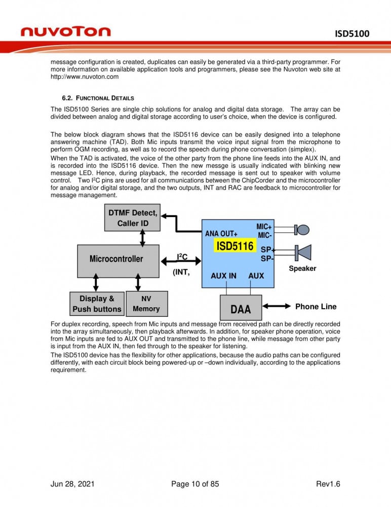ISD5100 datasheet page 10