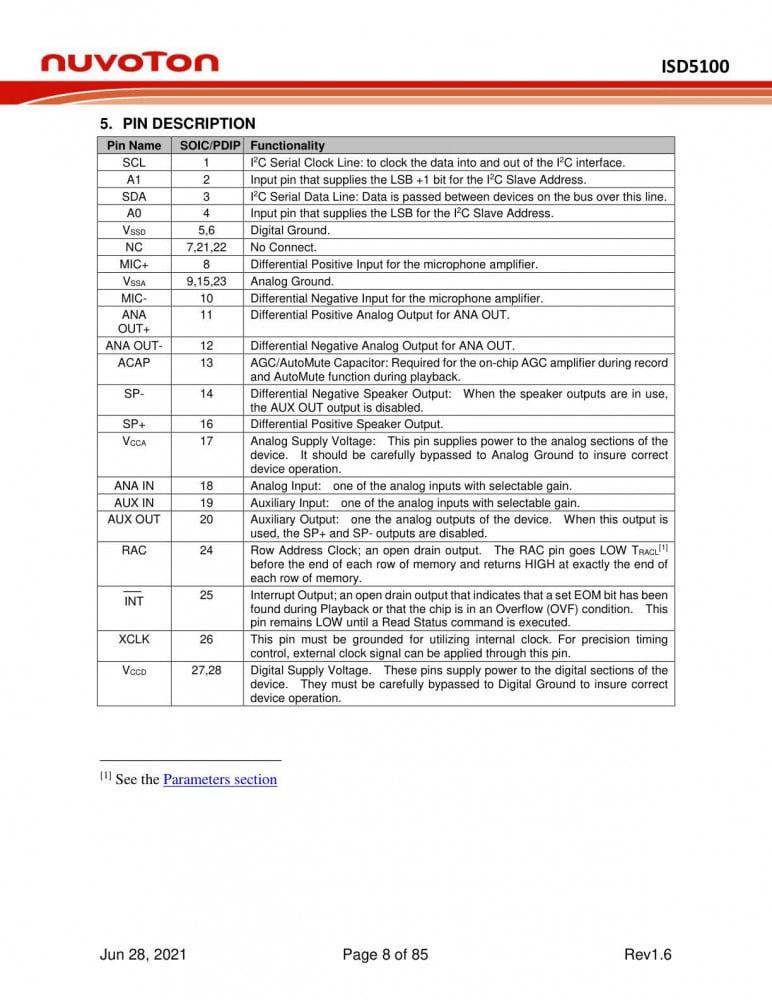 ISD5100 datasheet page 8