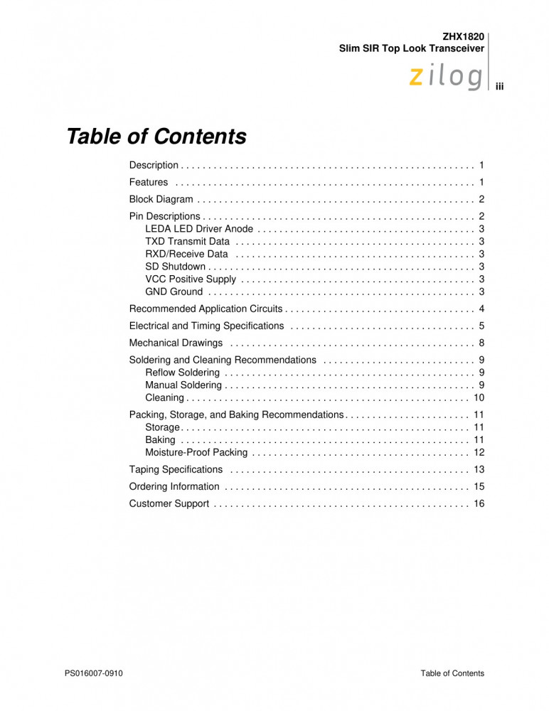 ZHX1820 datasheet page 3