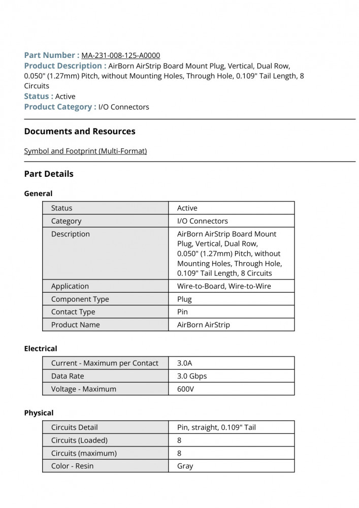 MA-231-008-125-A0000 technical document image, page 1