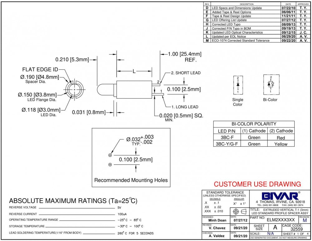 BIVAR ELM22003GDT drawing sheet 1