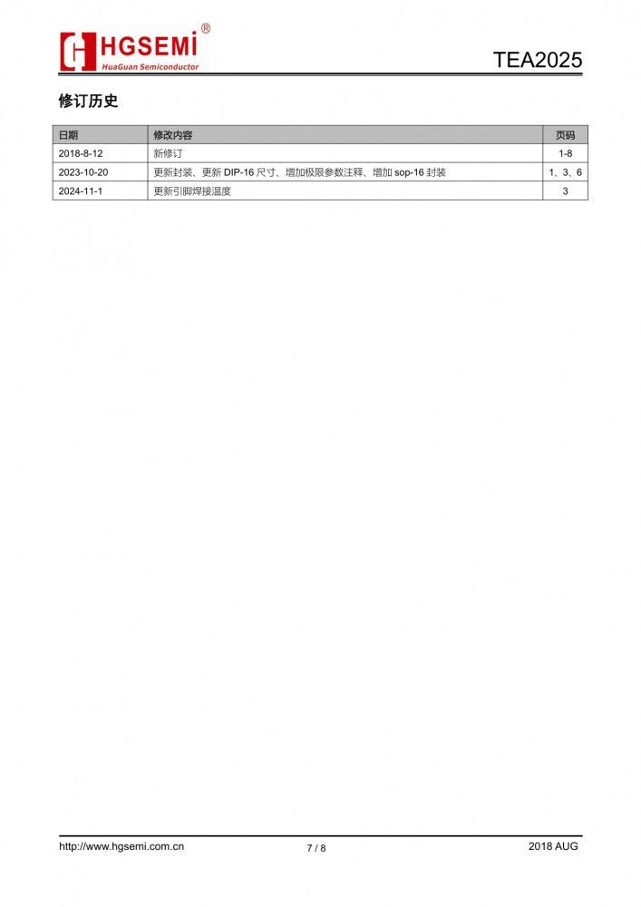 TEA2025M/TR datasheet page 7