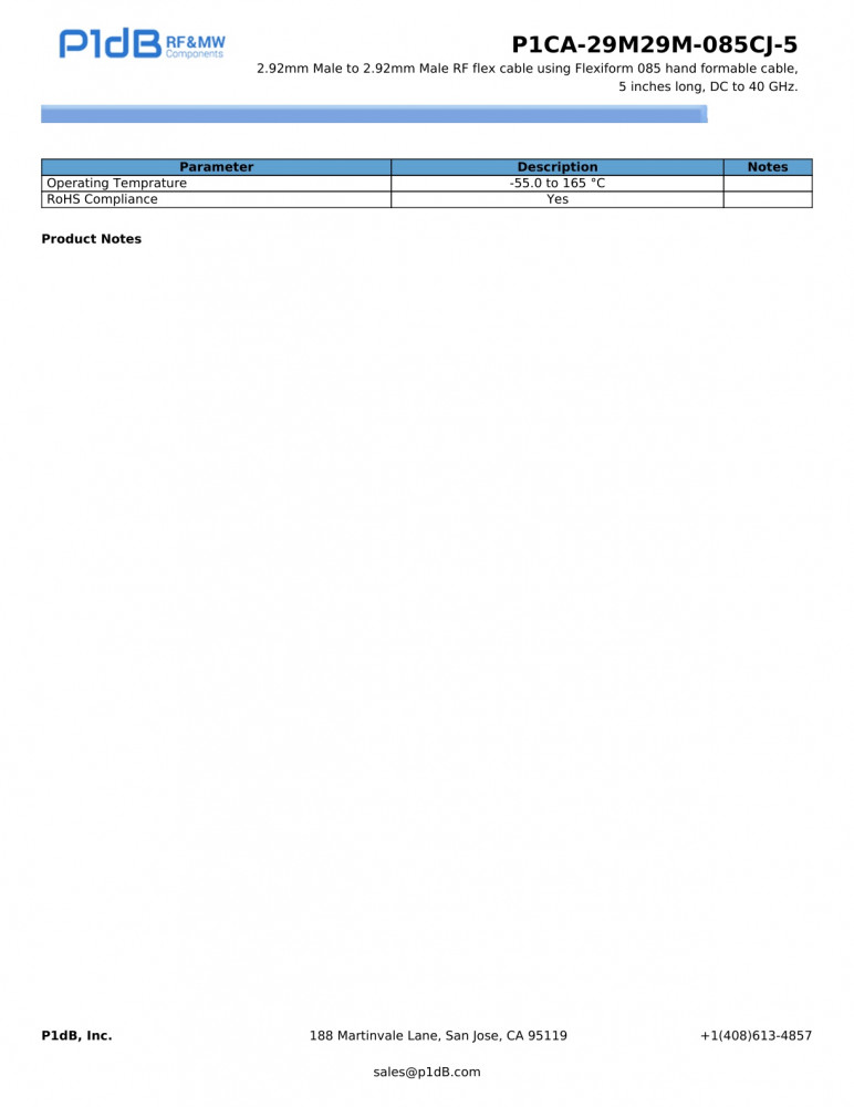 P1CA-29M29M-085CJ-5 technical document page 2