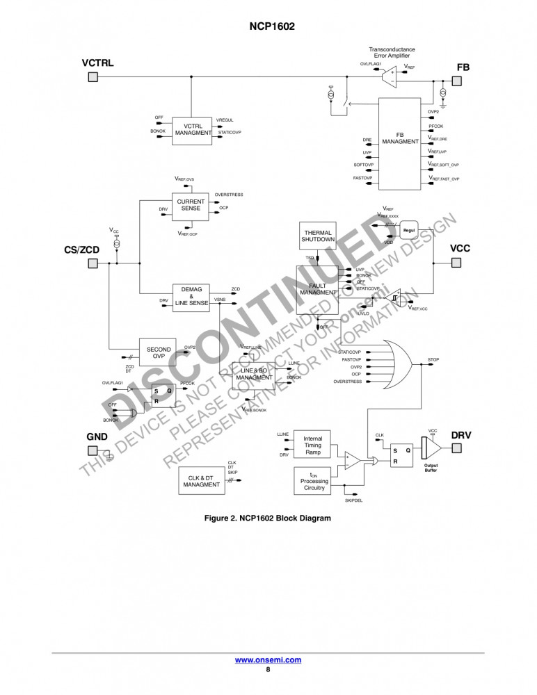 NCP1602 datasheet page 8
