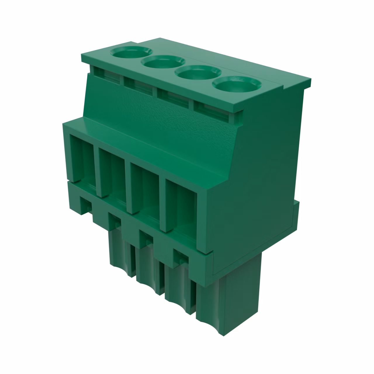 3.50mm Pitch Eurostyle Vertical Plug, with Reverse Imprinting, Rear Wire  Entry, Green Housing, Gold (Au) Plated, 4 Circuits for sale