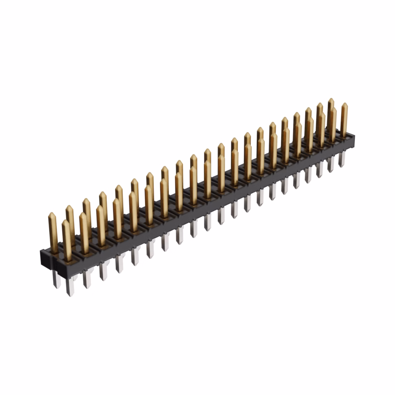 C-Grid Breakaway PCB Header, 2.54mm Pitch, Surface Mount, Dual Row, Vertical, 4 Circuits, Tin (Sn) Plating, 6.10mm Mating Pin Length, Tube