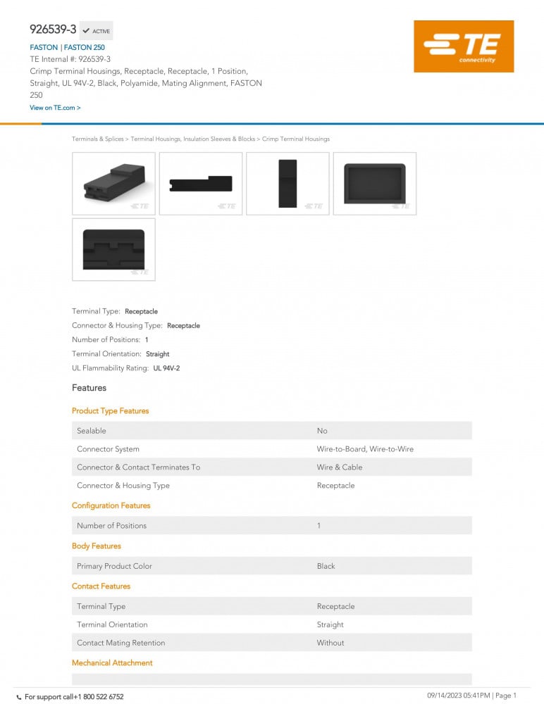 926539-3 technical document page 1