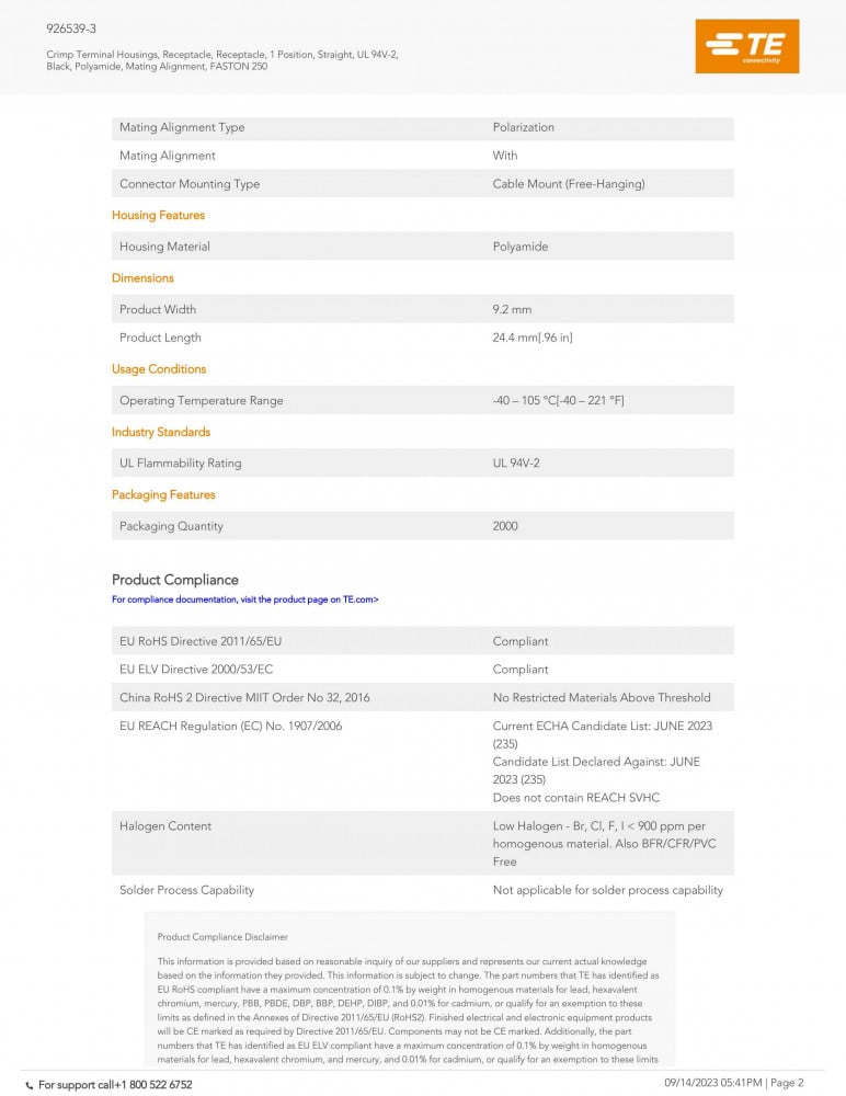 926539-3 technical document page 2