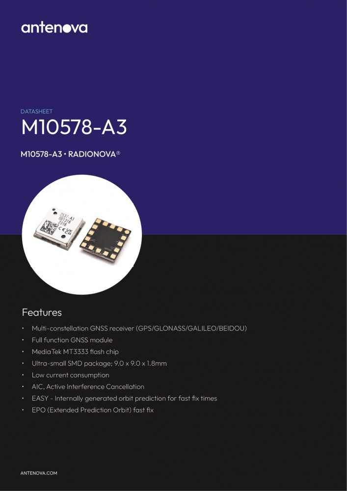 M10578-A3 datasheet page 1