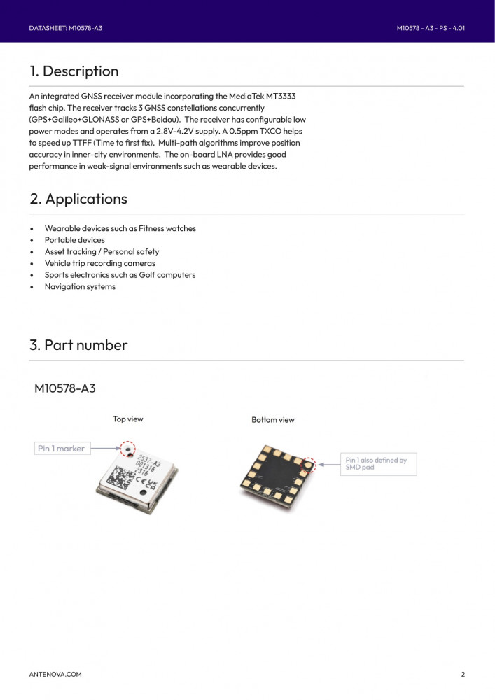 M10578-A3 datasheet page 2