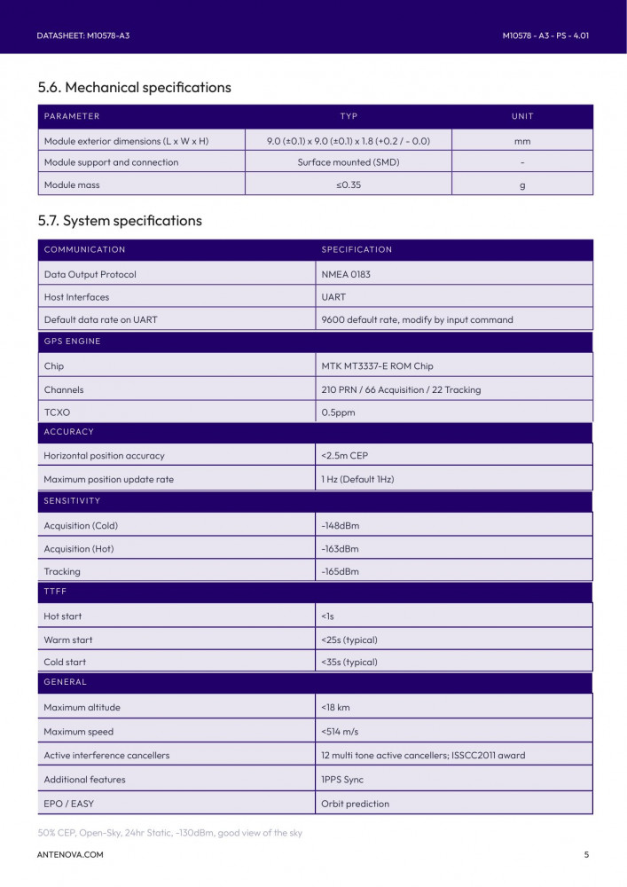 M10578-A3 datasheet page 5