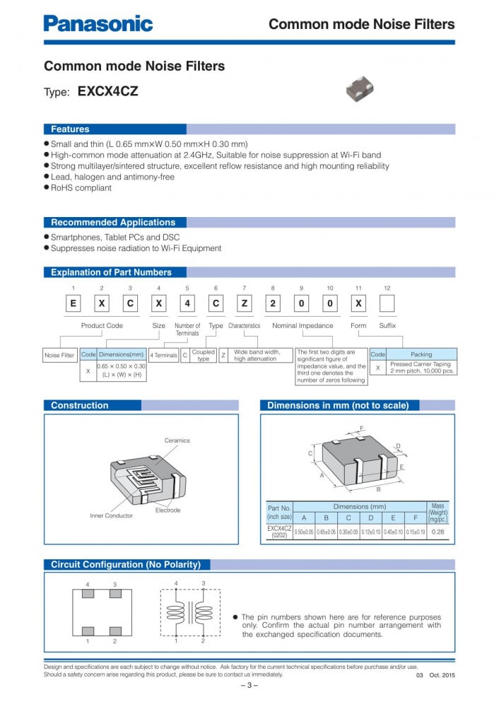 PANASONIC EMC Components catalog page 4