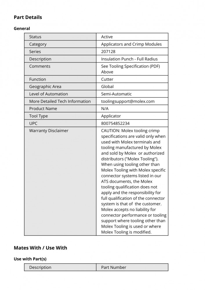 Technical document image 2 for Molex 634461462