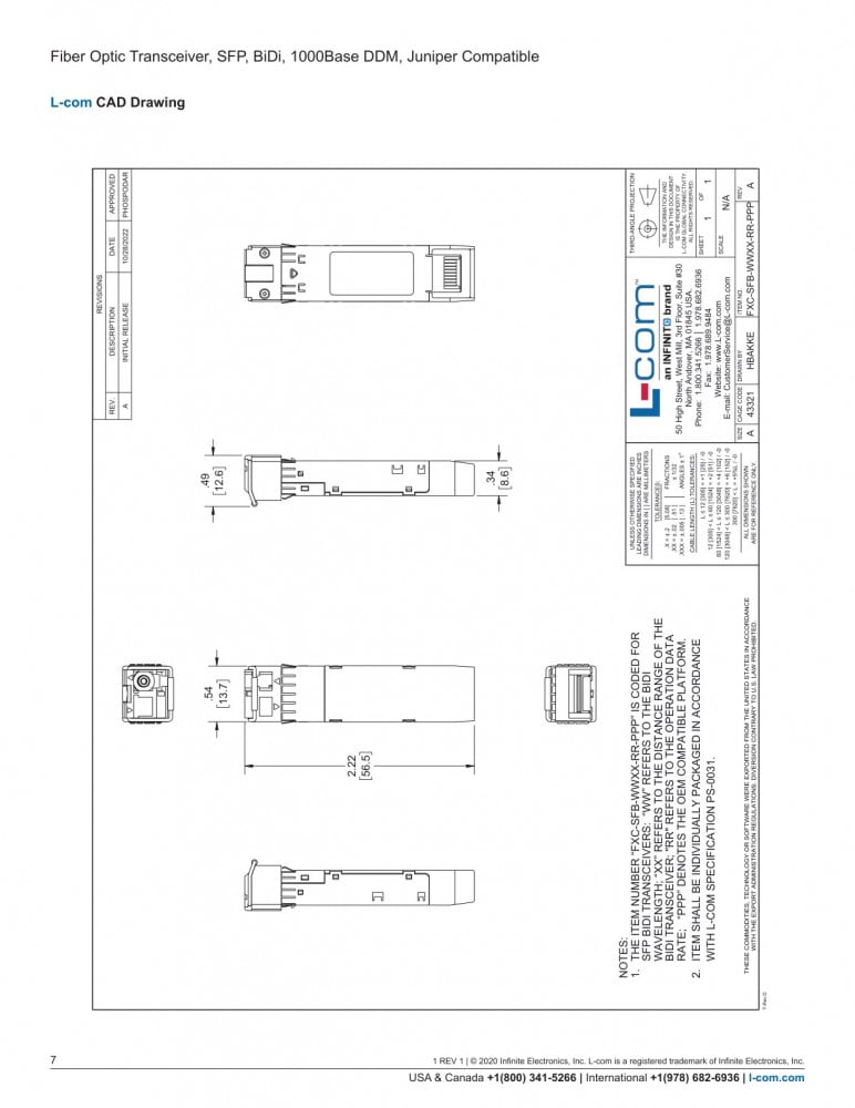FXC-SFB-3440-1G-JUN datasheet page 7