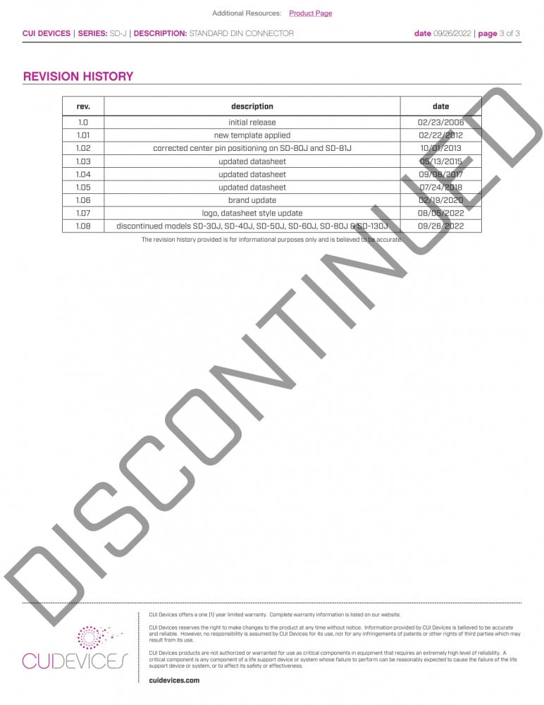 SD-70J datasheet page 3