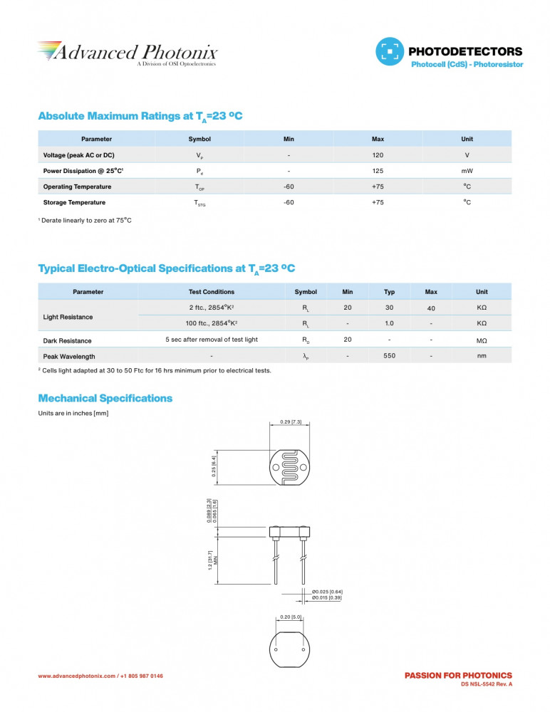 NSL-5542 datasheet page 2