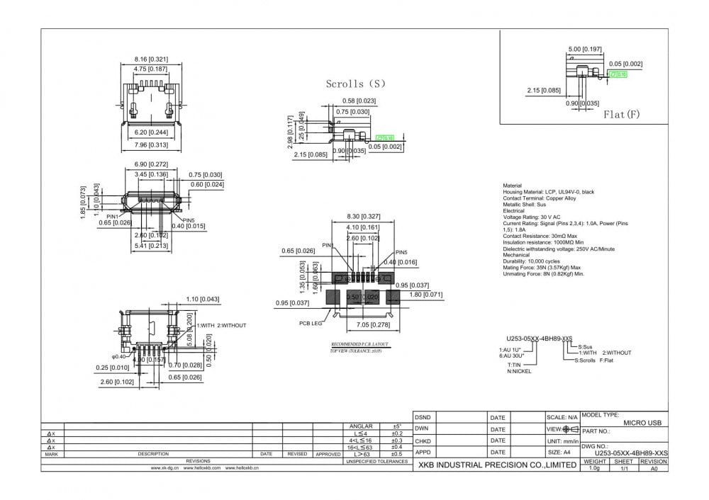 U253-051T-4BH89-S1S technical document preview