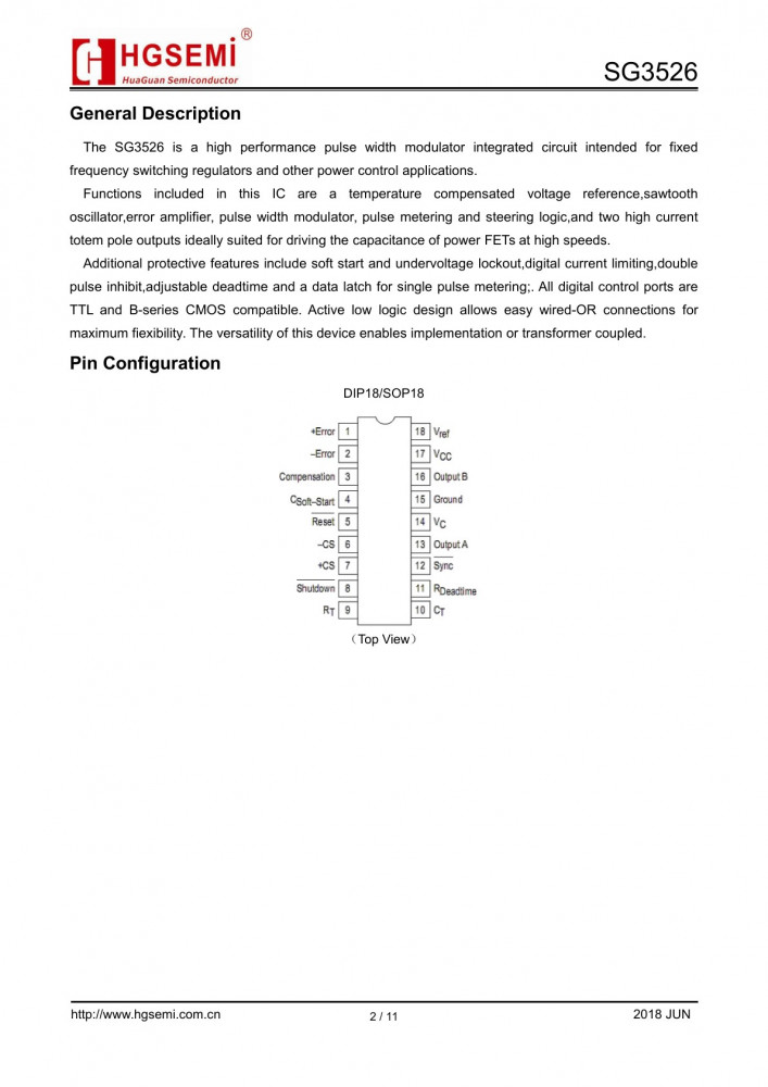SG3526M/TR datasheet page 2