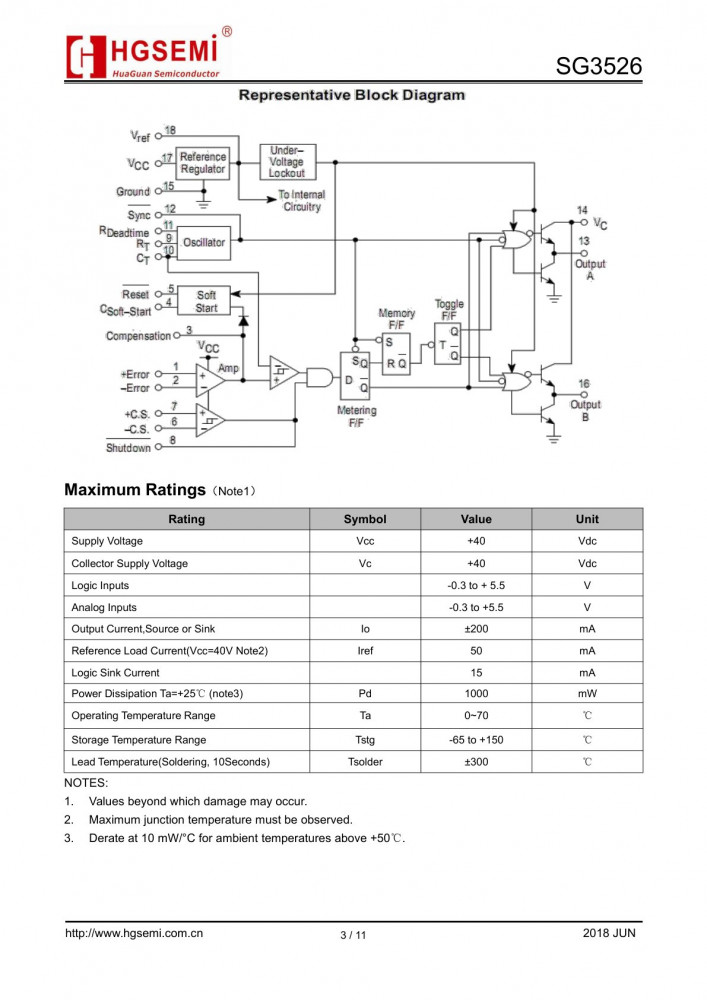 SG3526M/TR datasheet page 3