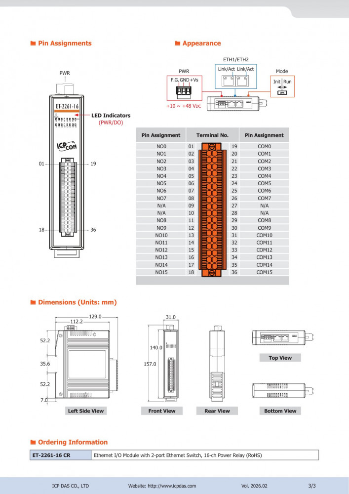 ET-2261-16 product documentation, page 3