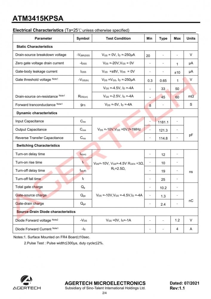 ATM3415KPSA datasheet page 2