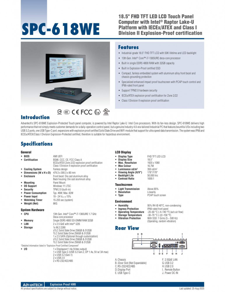SPC-618WE technical document page 1