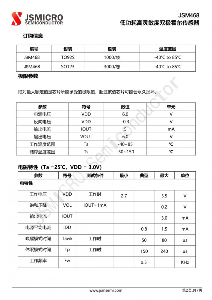 JSM468 datasheet page 2