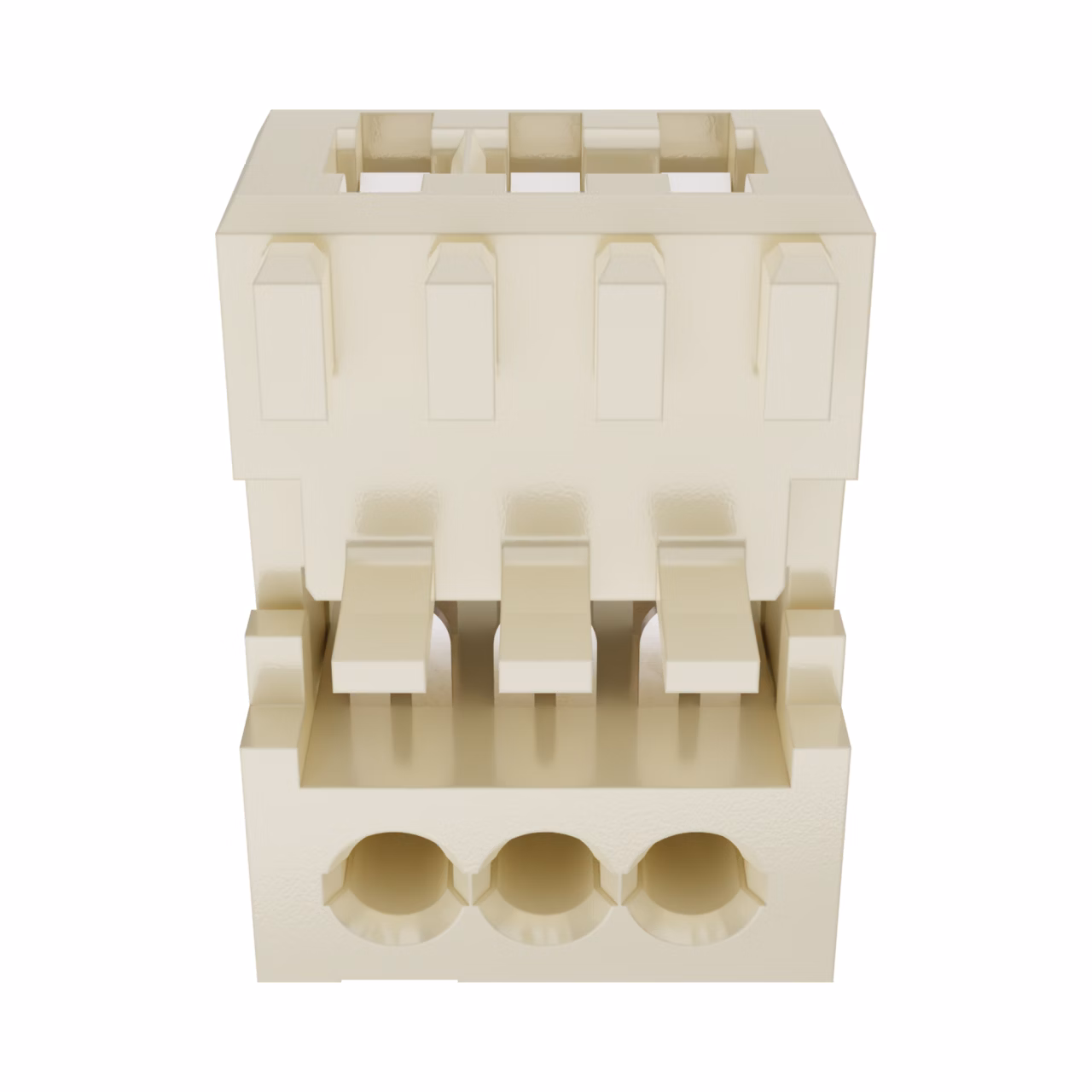 Appli-Mate RAST 2.5 Connector, 2.50mm Pitch, Female, 3 Circuits, No Position Keys Removed, Polarizing Rib Between 1/2, Closed Endwalls, Tin Plating for sale