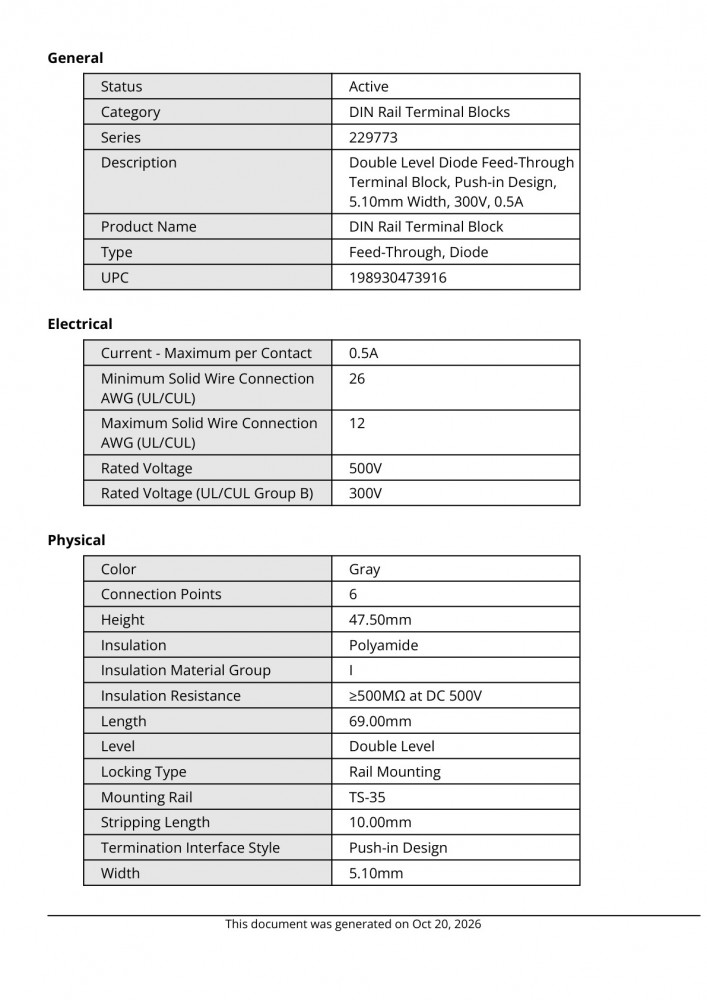 MOLEX 2297730100 product documentation, page 2