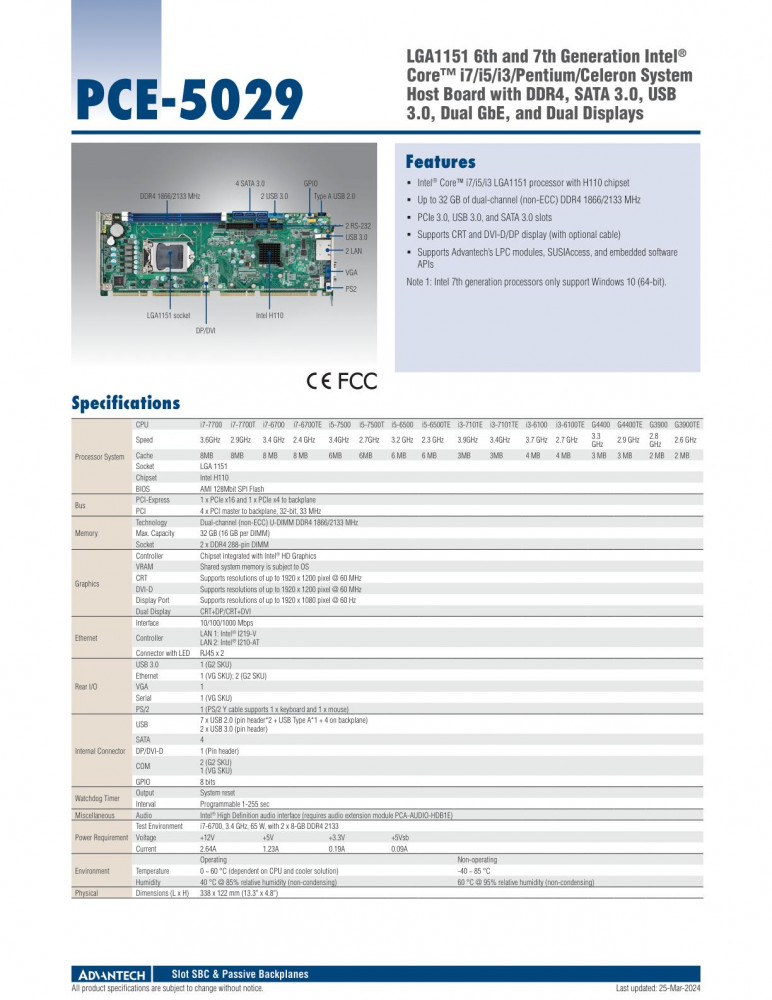 PCE-5029 technical document page 1