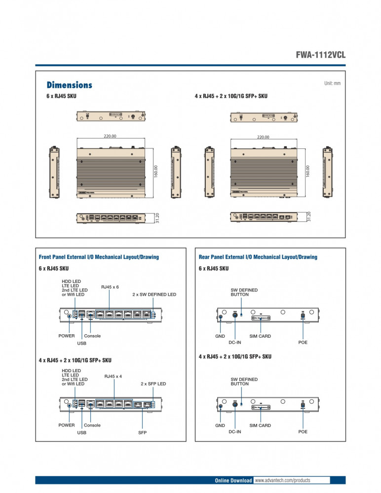 FWA-1112VCL technical document, page 2