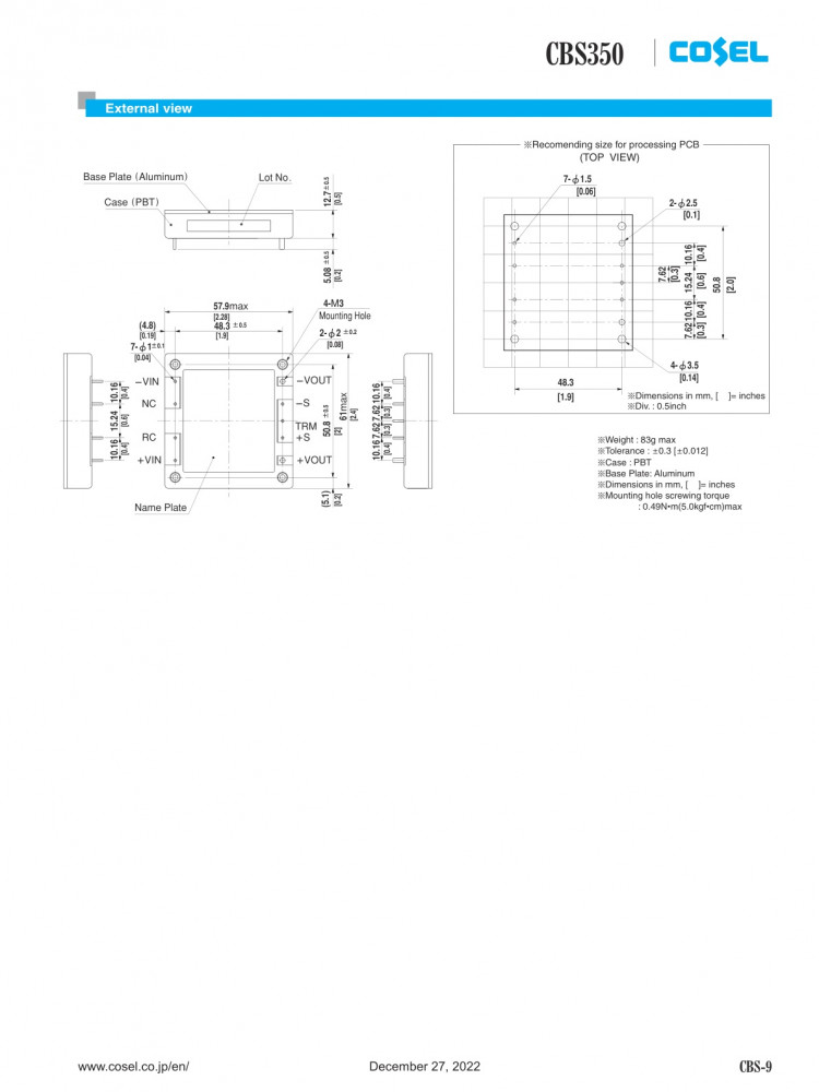 CBS series datasheet page 9