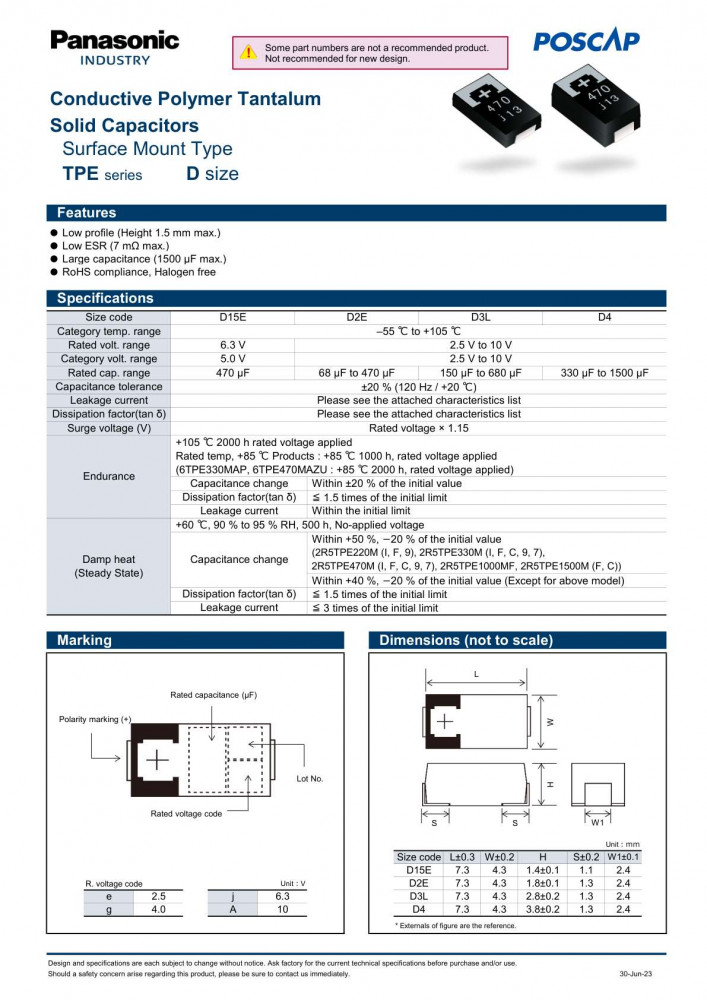 PANASONIC TPE series document page 3