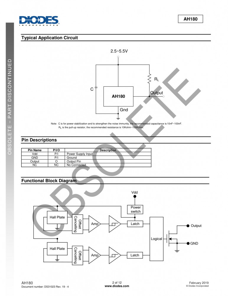 AH180 datasheet page 2