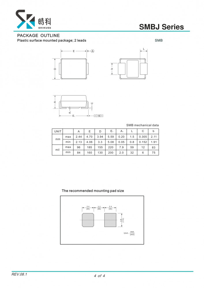 SMBJ220A datasheet page 4