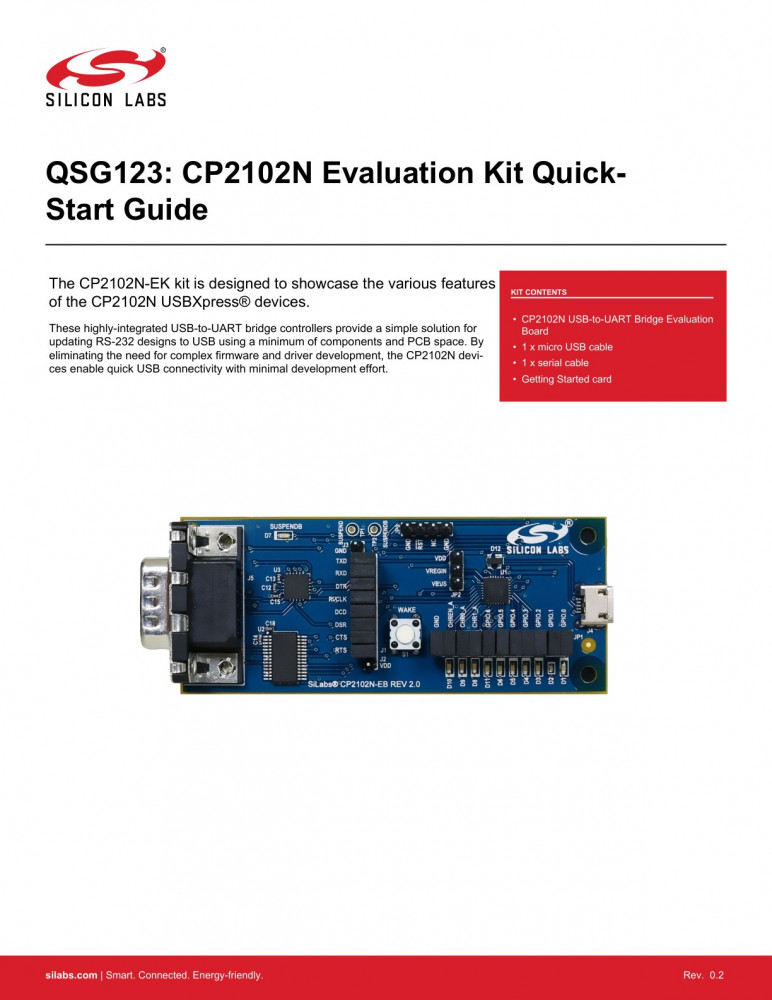 CP2102N-EK quick-start guide page 1