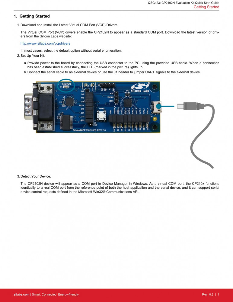 CP2102N-EK quick-start guide page 2