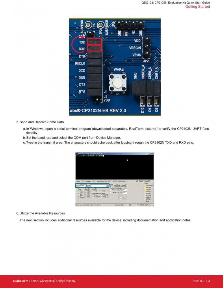 CP2102N-EK quick-start guide page 4