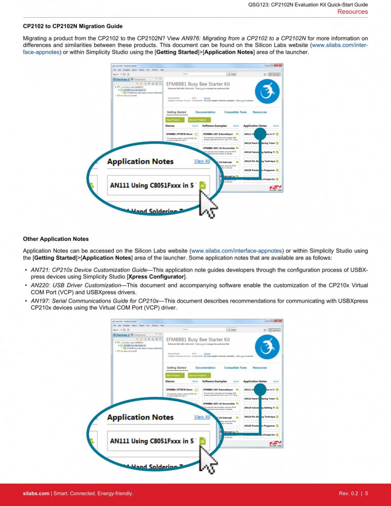 CP2102N-EK quick-start guide page 6