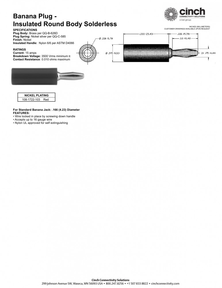 Bel Fuse 108-1722-103 technical drawing preview