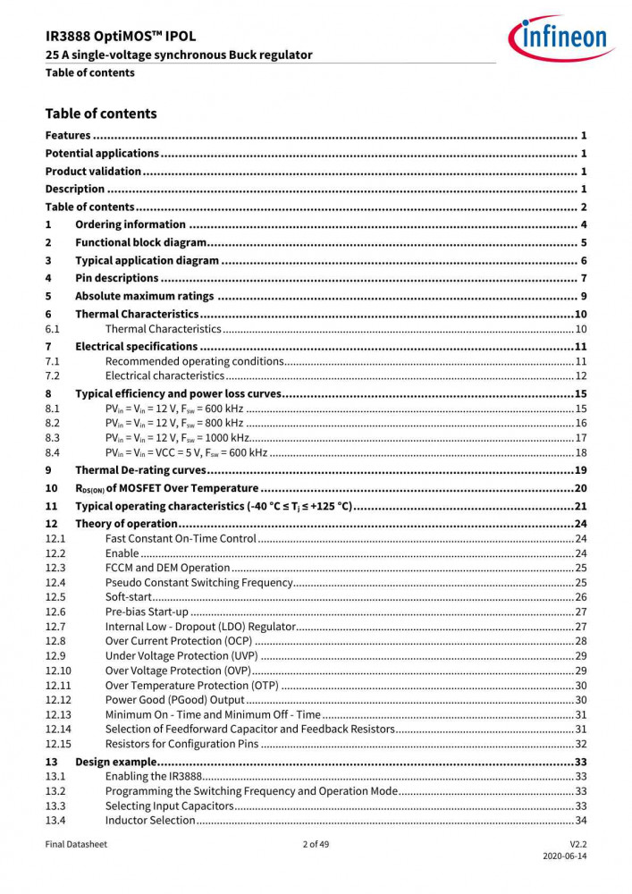 IR3888 datasheet page 2